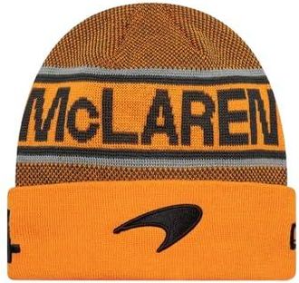 New Era Bonnet dhiver McLaren F1 Team - Orange et noir - Collection officielle 2025 - Édition pilote Lando Norris, orange/noir, Taille unique
