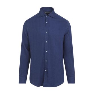 Brunello Cucinelli Blaues Flanellhemd Casual Formal - - Shirts - Herren - Blau - S