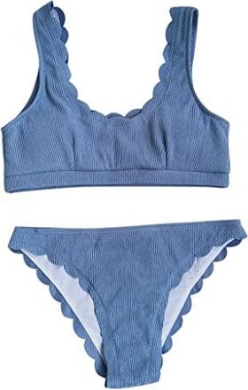 Generic MaillotDe Bain Femme- Ensemble Bikini Push-Up Rembourr&eacute; Sexy pour Couleur Unie Maillot De Bain Une Pi&egrave;Ce