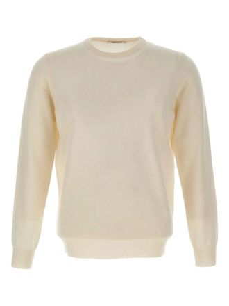 KANGRA Kaschmirpullover mit geripptem Besatz - Nude