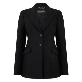Alberta Ferretti Femme, Vestes, Noir, Taille: 38 FR &Eacute;l&eacute;gant blazer noir &agrave; la coupe tailleur raffin&eacute;e