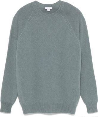 Sunspel Pullover aus Lammwolle - Grün