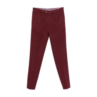 Brunello Cucinelli Homme, Pantalons, Rouge, Taille: 2XL Chinos en coton