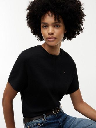 Tommy Hilfiger 3/4-Arm-Shirt CODY REG BATWING C-NK SS TEE Baumwolle, 3/4 &Auml;rmel