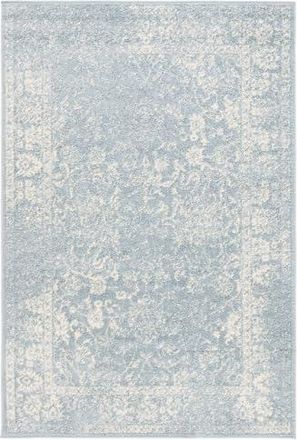 Safavieh Distressed Teppich f&uuml;r Wohnzimmer, Esszimmer, Schlafzimmer - Adirondack Collection, Kurzer Flor, Schiefer und Elfenbein, 122 X 183 cm