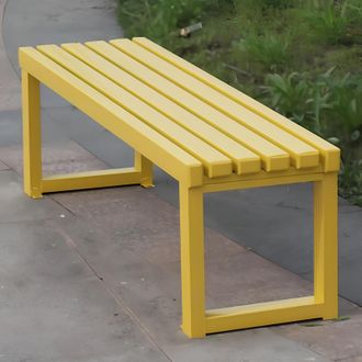 Generic Gartenbank Metall, Parkbank, Wetterfeste Außenbänke, Terrassenbank Mit Metallrahmen, Für Garten, Rasen, Terrasse, Veranda, Park, Hof