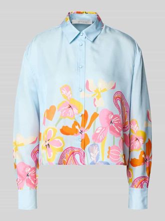 Herzen&rsquo;s Angelegenheit Boxy Fit Bluse aus Seide im Allover-Look