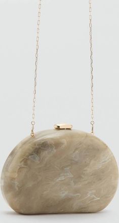 Mango Pochette ovale gris clair/pastel - Femme - Taille unique - MANGO