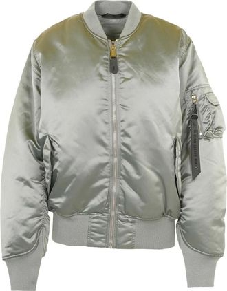 Alpha Industries Veste Bomber Ma-1 Base Flight - Femme - Vestes - Gris - Taille: 40 FR