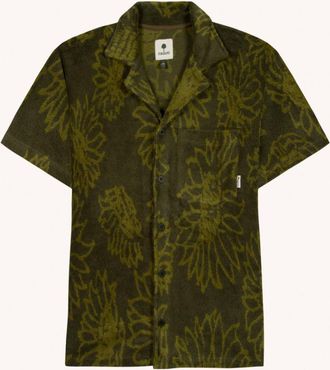 Faguo Chemise manches courtes kaki fonc&eacute; coton bio - PAIOLIVE