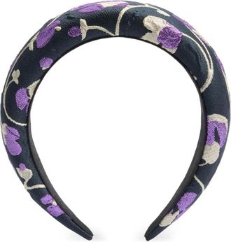 La DoubleJ Medici floral-jacquard headband - Noir