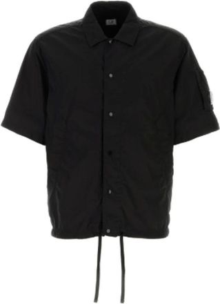 C.P. Company C.p. Company, Homme, Chemises, Noir, Taille: 2XL T-shirt &agrave; Manches Courtes Col Rond