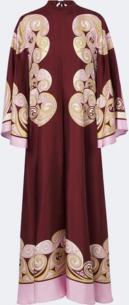 La DoubleJ Maxikleid Kells Swirl aus Seidensatin