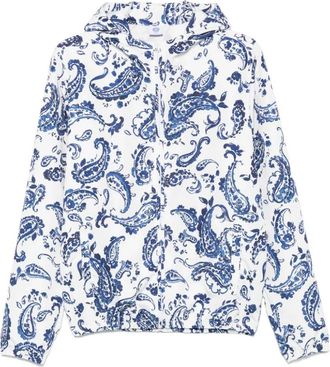 Lady Anne Homme, Vestes, Bleu, Taille: XL Veste Blanche &agrave; Fermeture &Eacute;clair Ourlet &Eacute;lastique