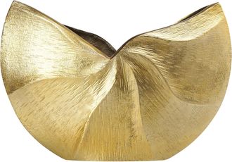 Beliani Blumenvase Aluminium Gold 26 cm Handarbeit Dekoration edel Hattusa