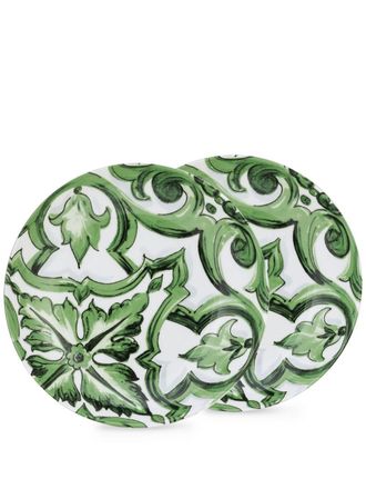 Dolce & Gabbana Suppenteller mit Maiolica-Print (2er-Set) - Wei&szlig;