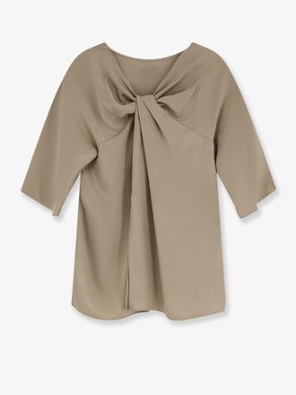 Max Mara Womens Silk Top Beige T-Shirts & Jerseys