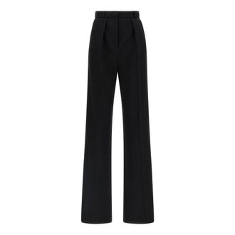 Elisabetta Franchi Hose aus leichtem Cr&ecirc;pe-Gewebe mit Smoking-Details - - Trousers - Damen - Schwarzk - M