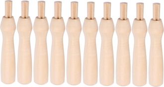 FOMIYES 10 St&uuml;ck Punch Needle Holzgriffe Langlebige Selbstgemacht Filznadel Ersatzgriffe f&uuml;r Handarbeit und Filzprojekte