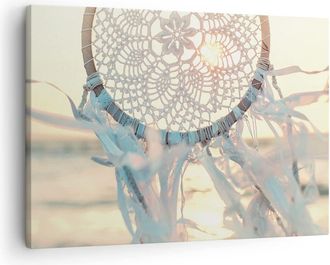 Arttor Bilder auf Leinwand Boho Ornament Anh&auml;nger Leinwandbild 70x50cm Wandbilder Dekoration Wohnzimmer Schlafzimmer K&uuml;che Deko Klein Wanddeko Bild Wand Kuns