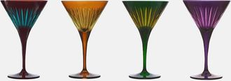 L'OBJET Set de 4 verres à martini Prism