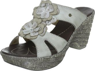 Manitu Damen 900335 Pantoletten, Grau (hellgrau 91)