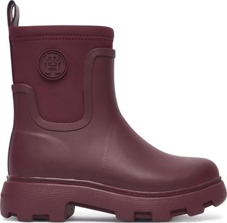 Tommy Hilfiger Gummistiefel Tommy Hilfiger Th Stamp Warm Ankle Rain Boot FW0FW09544 Dunkelrot
