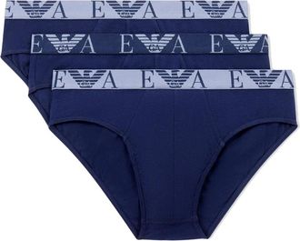Emporio Armani Homme, Sous-vêtements, Bleu, Taille: S Lot de Trois Slips