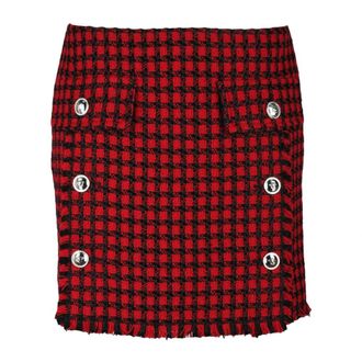 Versace Femme, Jupes, Rouge, Taille: 36 FR Mini Jupe Boucl&egrave; avec Fermeture &Eacute;clair