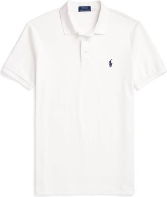 Ralph Lauren Piqu&eacute;-Poloshirt mit kleiner Pony-Stickerei, Custom Slim Fit in