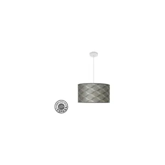 Fabrilamp Fabrilamp - Suspension Fashion 2xe27 blanc/t&eacute;tris gris regx40x40cm avec diffuseur