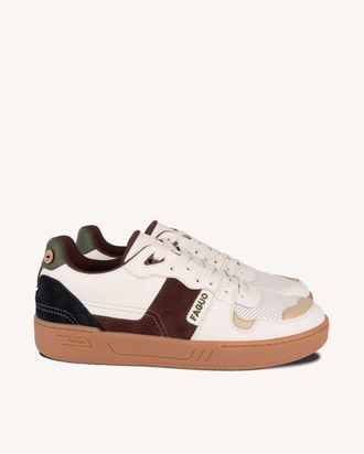 Faguo Baskets &eacute;crues & marron cuir - CEIBA