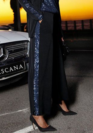 Lascana Schlupfhose mit Pailettenstreifen, Partyhose, festlich