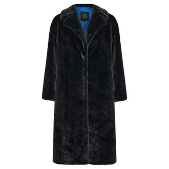 Cesare Gaspari Deluxe Long Back Print Coat Lovers - - Coats - Damen - Schwarzk - L