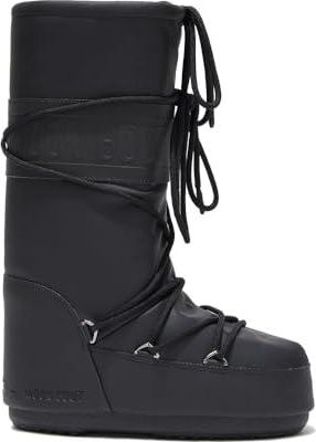 Moon Boot Icon Rubber Bottes dhiver, Noir, 39/41 EU