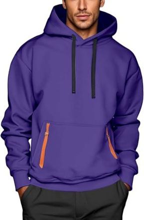 Generic 2026 Sweats Capuche Homme Manches Longues Tee Shirts en Coton D&eacute;contract&eacute;e Vetement Tous Les Jours Wear Soft Loungewear Sweat Premium pour Hommes