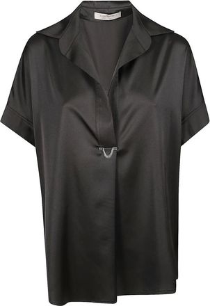 D.exterior Femme, Blouses et Chemises, Noir, Taille: 42 FR Raso Fluido Blouse