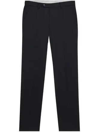 Brooks Brothers pantalon en laine &agrave; plis marqu&eacute;s - Bleu
