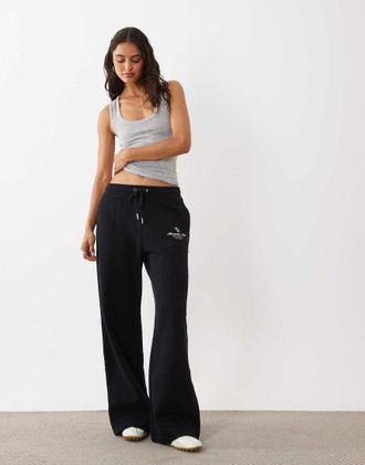 Abercrombie & Fitch jogger large taille haute noir