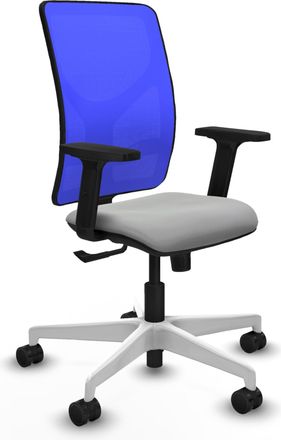 Piqueras y Crespo Moderner B&uuml;rostuhl mit 2D-Armlehnen, h&ouml;henverstellbare Lendenwirbelst&uuml;tze, ausgestattet mit 3 Positionen und Schneideschaum, mit Rollen von 65 mm, Nyl