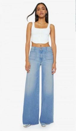 Mother Femme, Jeans, Bleu, Taille: W30 Patch Pocket Undercover Sneak