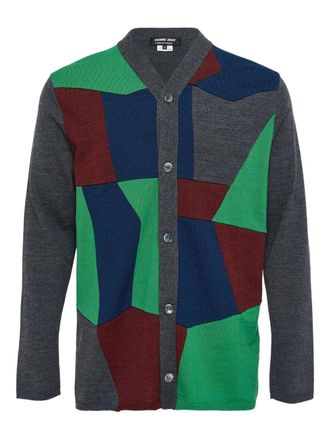 Comme Des Garçons cardigan à design patchwork - Gris