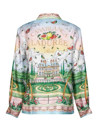 Casablanca Mens Silk Shirt Multicolour Print