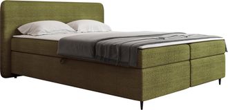 Mirjan24 Boxspringbett Buxilt II mit 2 Bettkasten, Bonell-Matratze H3 und Topper, Polsterbett, Amerikanisches Bett, Ehebett, gepolstertes Kopfteil (Taro 33, 18