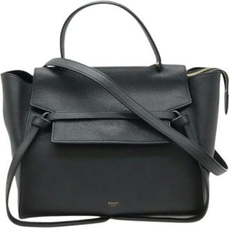 Celine Pre-owned Sac banane en cuir grain&eacute; 2way - Femme - Pre-owned - Noir - Taille: ONE Size