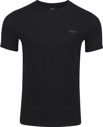 Joop Herren Rundhals T-Shirt Alphis - Regular Fit S M L XL XXL Blau Weiss Schwarz 100% Baumwolle, Größe:S, Farbe:Schwarz 001