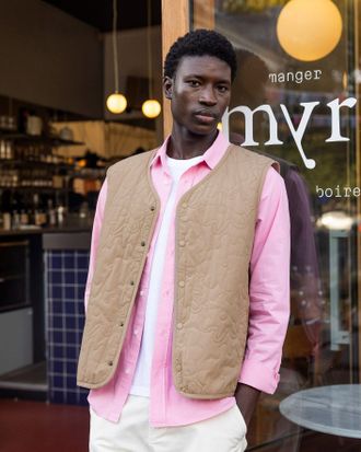 Faguo Veste sans manches coton taupe