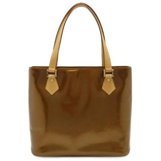 Louis Vuitton Sac cabas Vernis Houston Pre-owned Bronze - Femme - Pre-owned - Brun - Taille: ONE Size