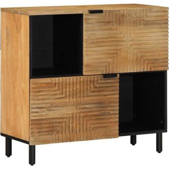 vidaXL Buffet marron 80x33x75 cm bois massif de manguier Vidaxl
