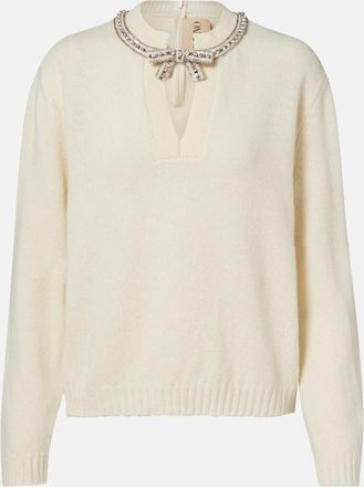 Valentino Pullover aus Schurwolle mit Kristallen